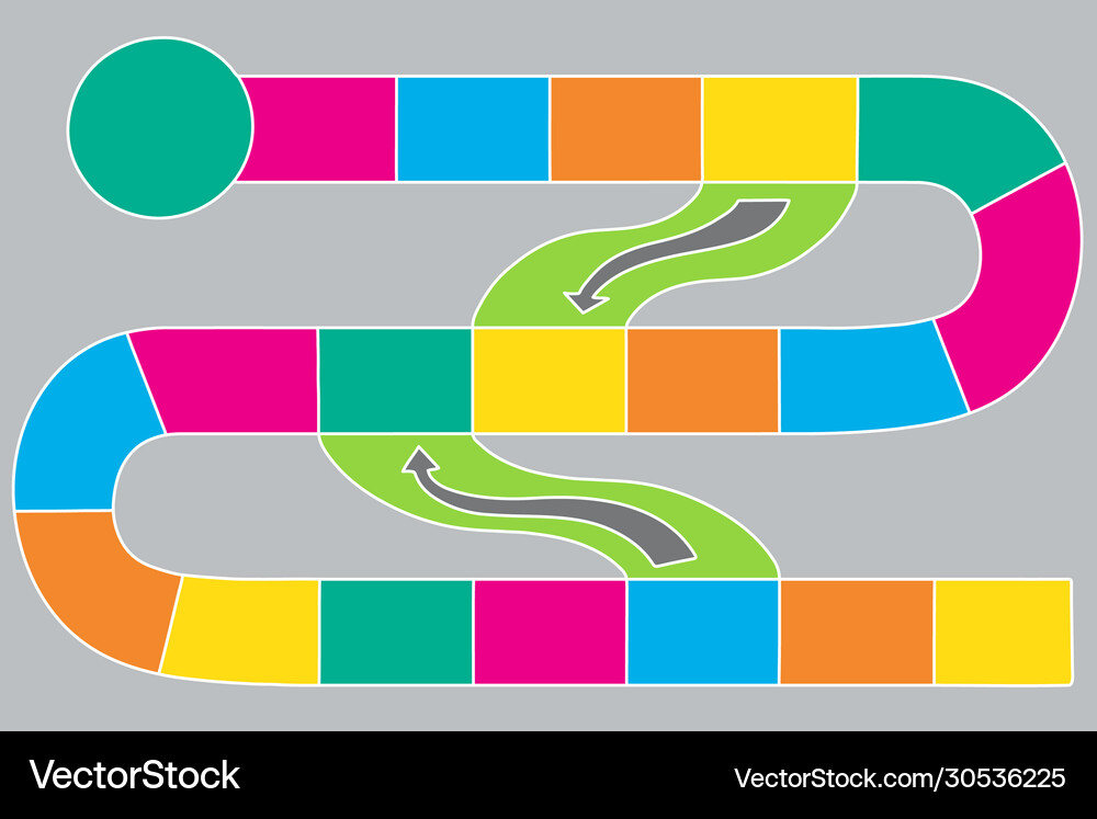 Colorful Board Game Template – Royalty-Free Vector | VectorStock
