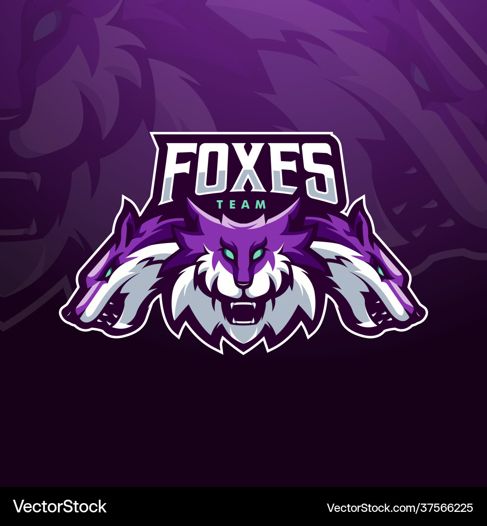 Foxes mascot Royalty Free Vector Image - VectorStock