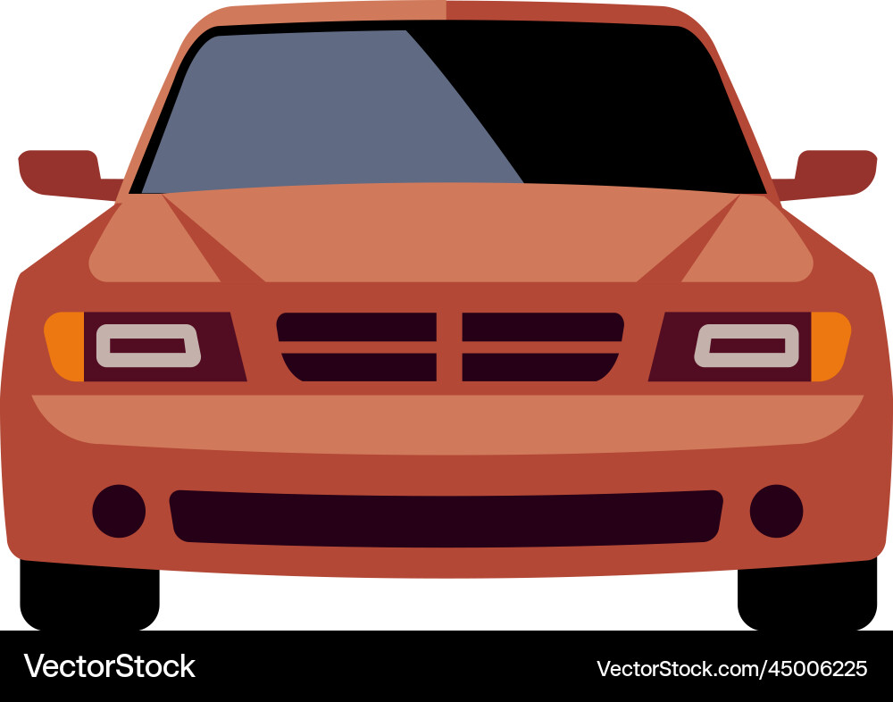 Pickup truck front view cargo car icon Royalty Free Vector
