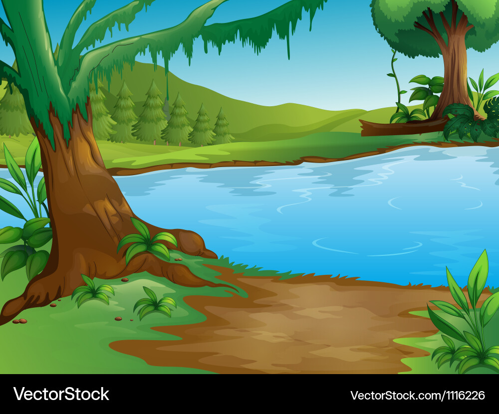 A river Royalty Free Vector Image - VectorStock