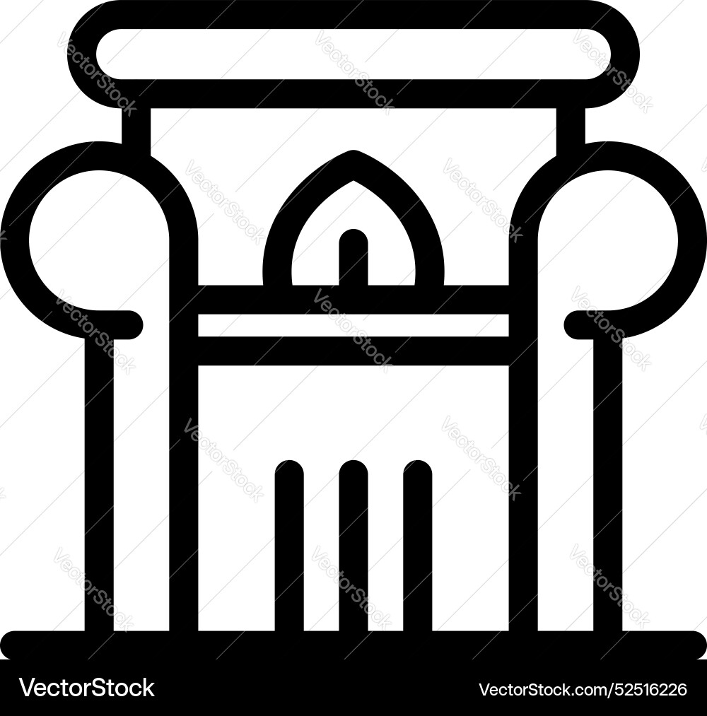 Ancient greek temple front view with columns Vector Image