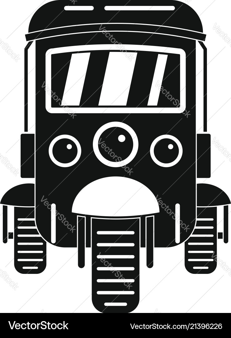 Auto rickshaw icon simple style Royalty Free Vector Image