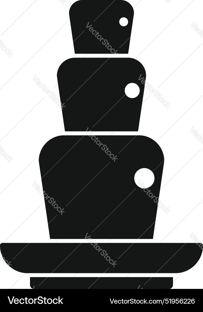 Chocolate fountain cascading delicious melted Vector Image