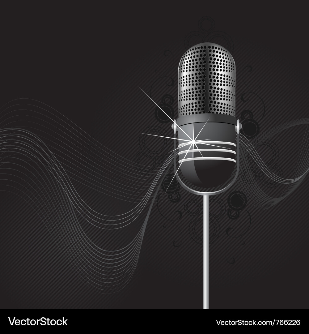 Classic microphone Royalty Free Vector Image - VectorStock