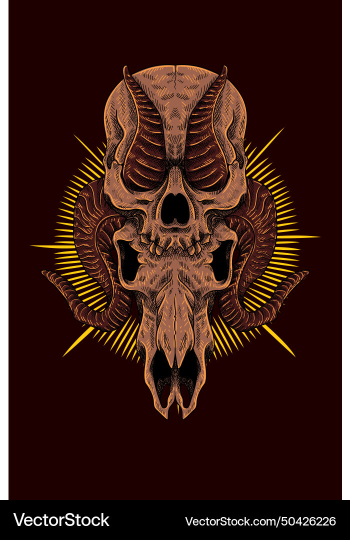 Goat skull Royalty Free Vector Image - VectorStock