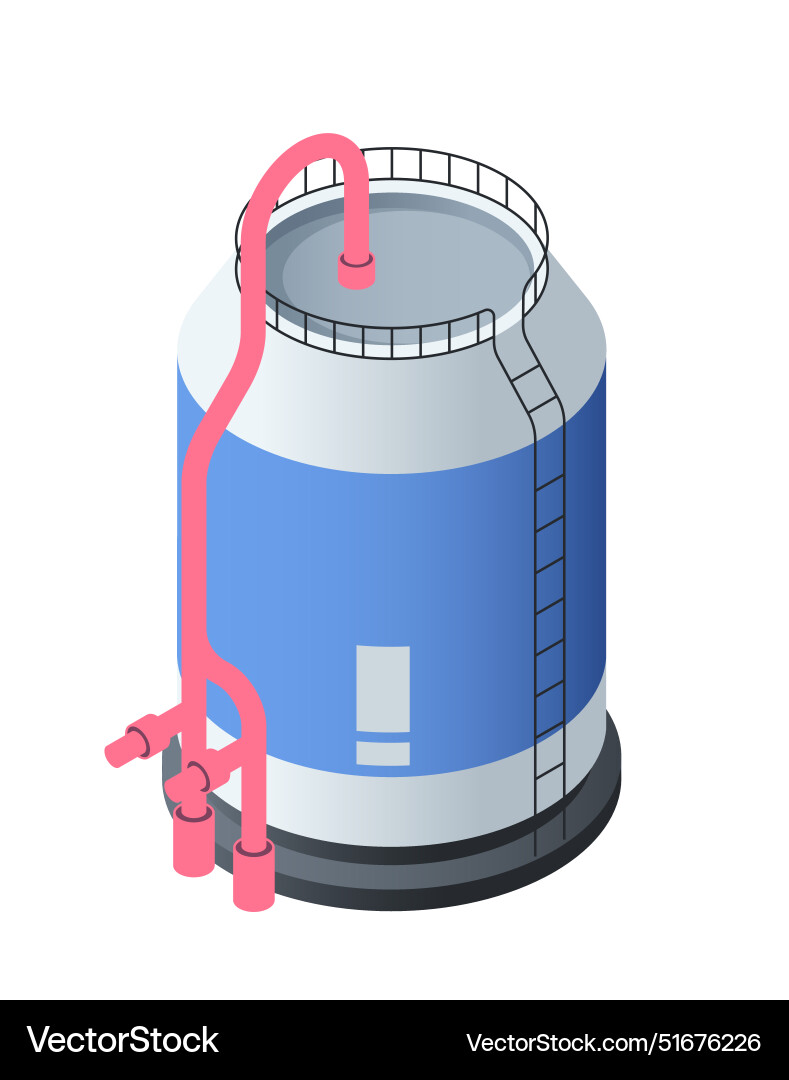 Isometric compressed gas storage tank icon Vector Image