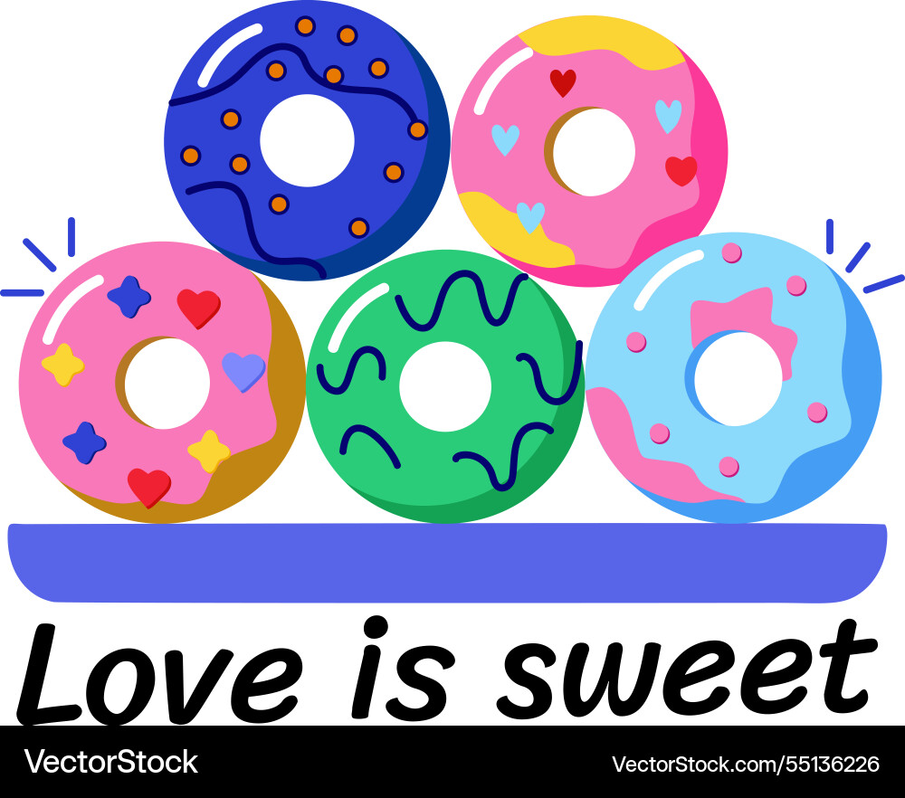 Love is sweet Royalty Free Vector Image - VectorStock