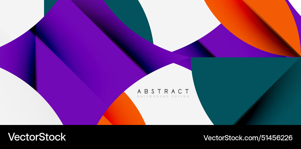 Minimal geometric elements on white petals round Vector Image