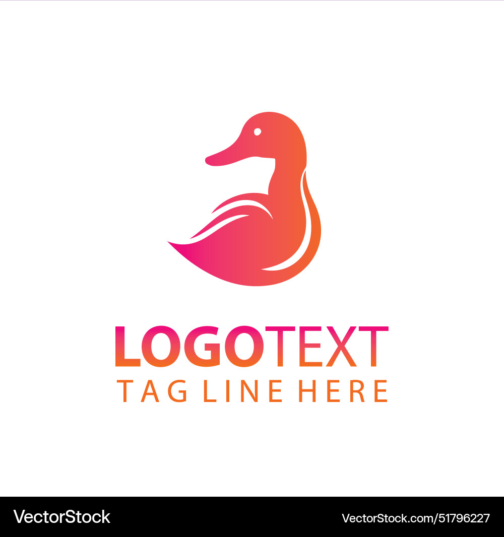 Duck logo Royalty Free Vector Image - VectorStock