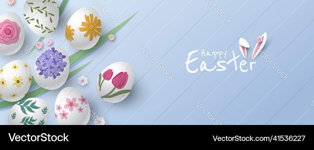 Easter banner design Royalty Free Vector Image