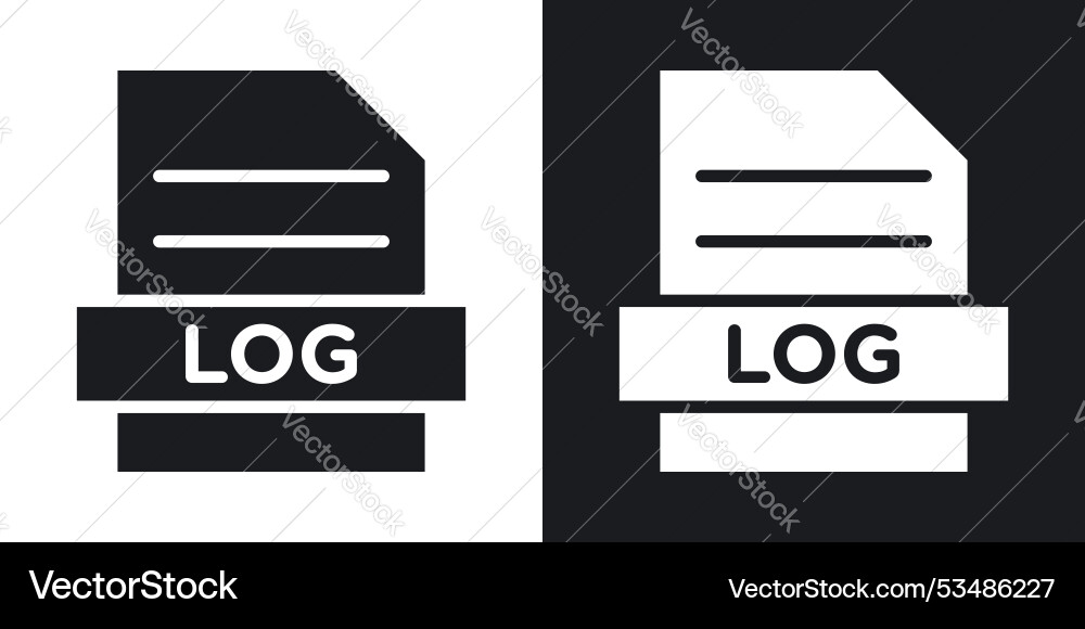 Log fileline in thin line black color flat simple Vector Image