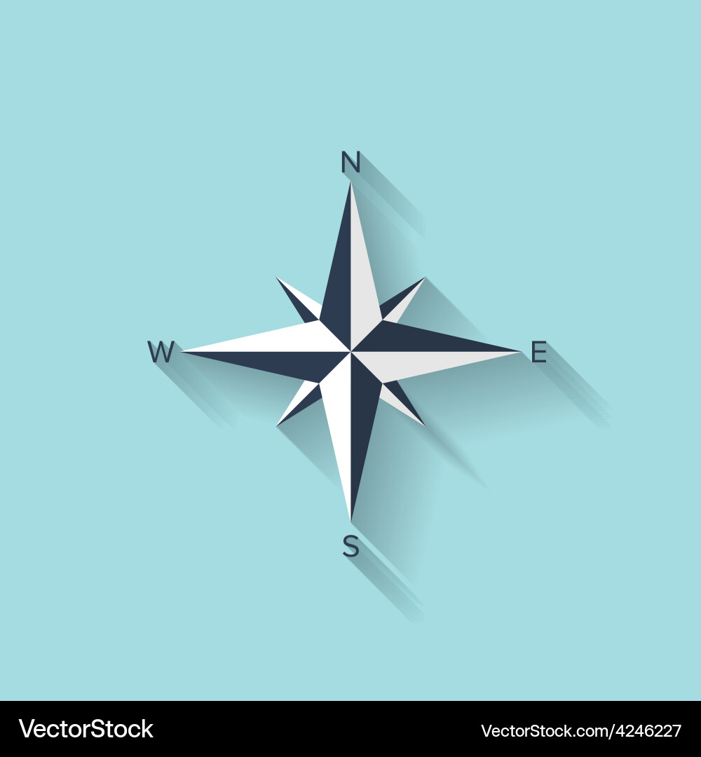 Modern Compass Symbol Royalty Free Vector Image