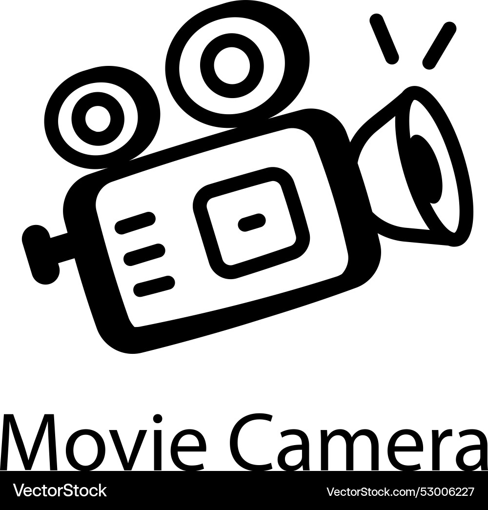 Movie camera Royalty Free Vector Image - VectorStock