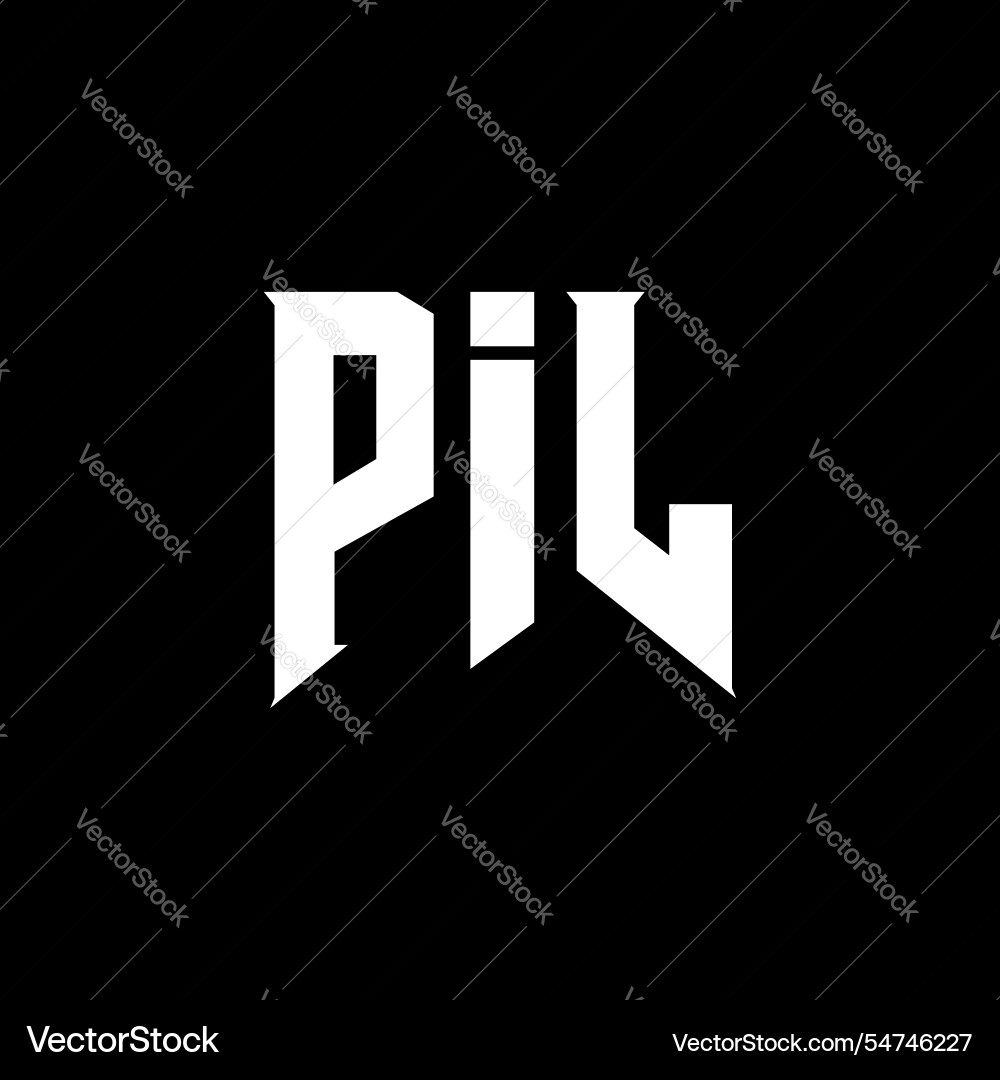 Pil letter logo design for technology company Vector Image
