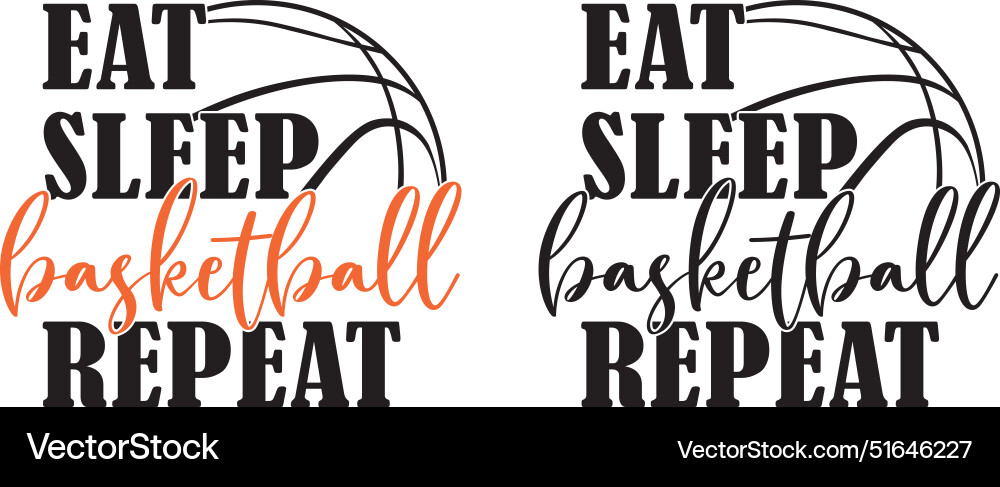Printeat sleep basketball repeat Royalty Free Vector Image