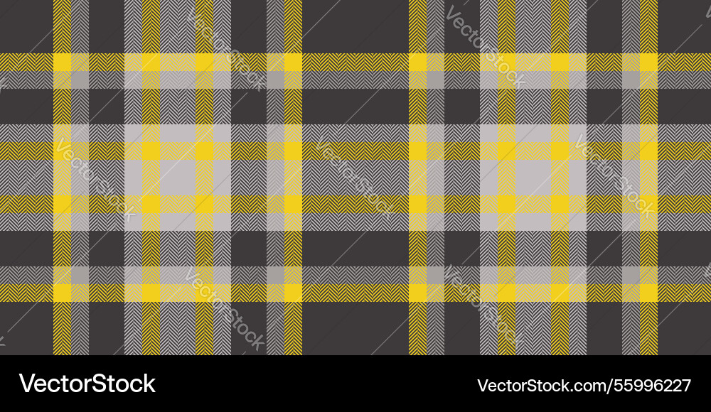 Stylish gray and yellow plaid pattern perfect Vector Image