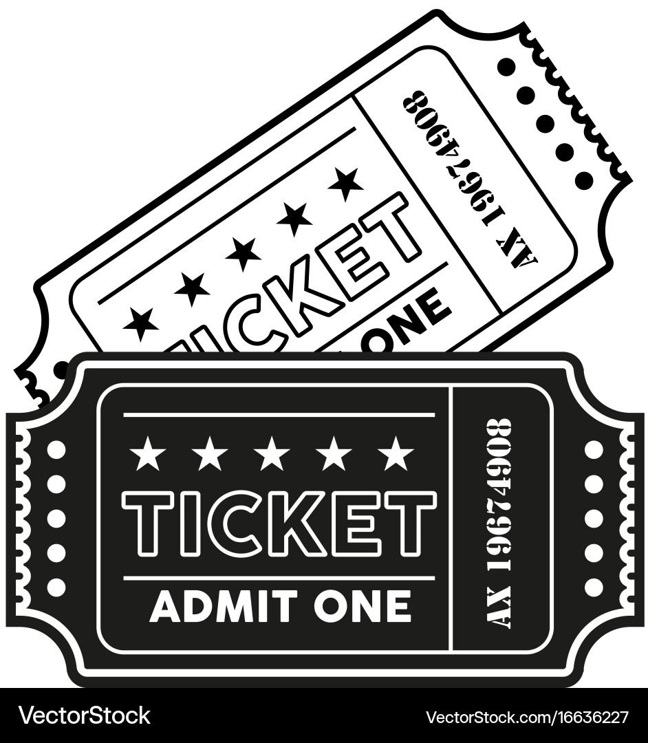 Vintage modern ticket Royalty Free Vector Image