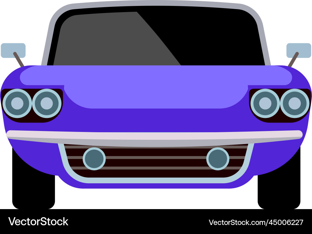Vintage Violet Car Icon Royalty Free Vector Image