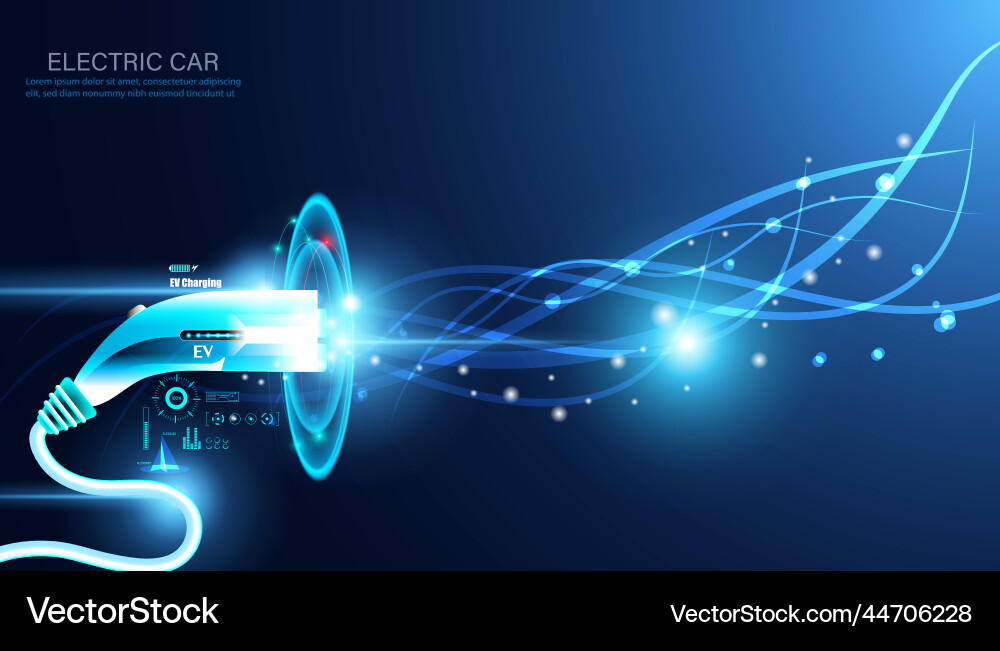 Abstract electric power charger ev clean energy Vector Image