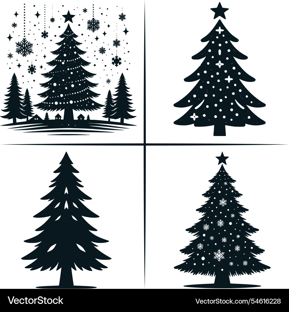 Christmas tree svg bundlechristmas svgchris Vector Image