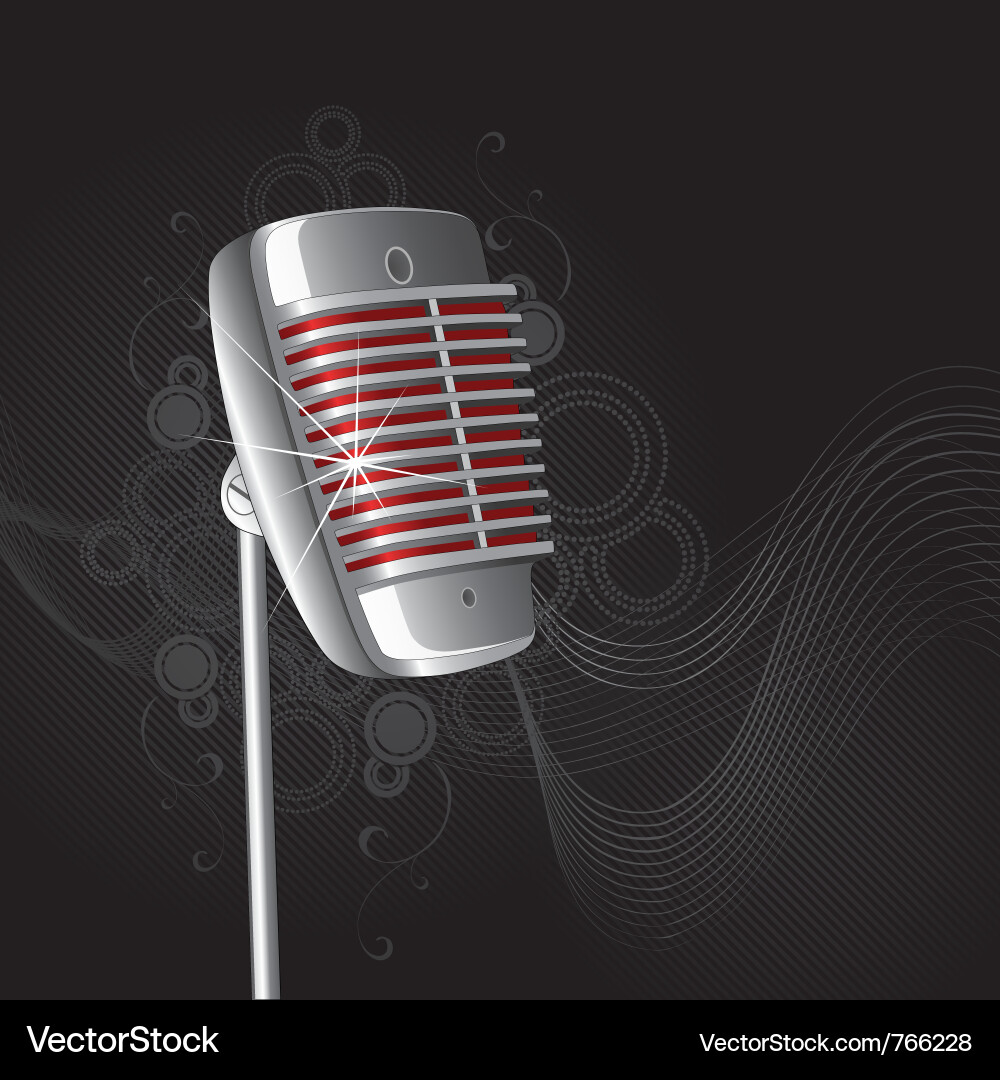 Classic microphone Royalty Free Vector Image - VectorStock