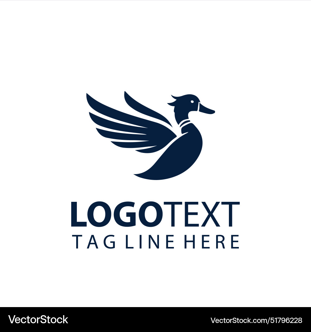 Duck logo Royalty Free Vector Image - VectorStock