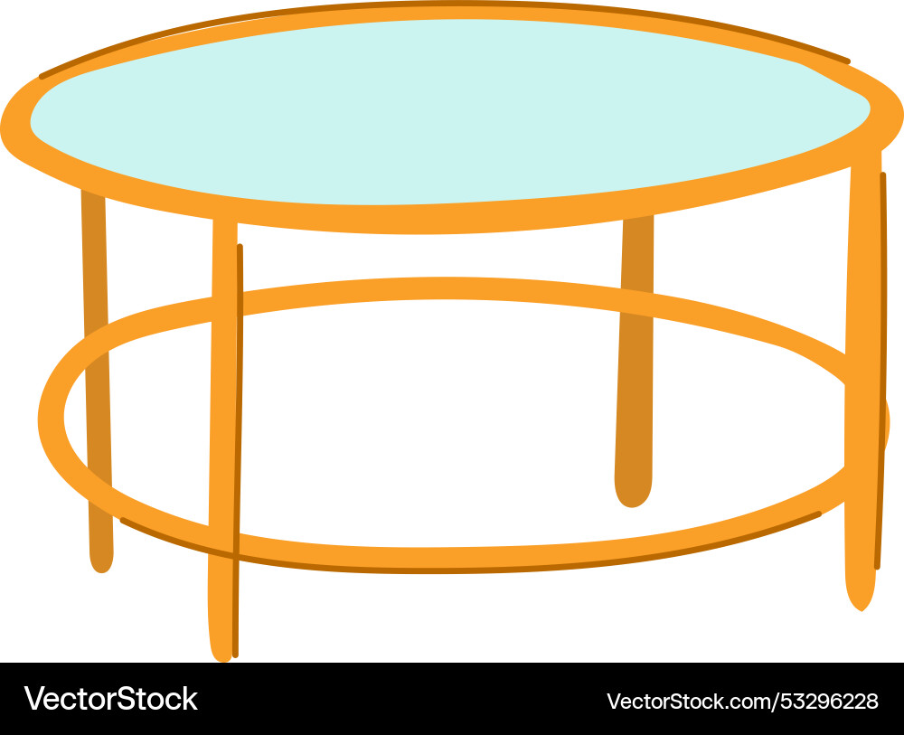 Elegant glass table cartoon Royalty Free Vector Image