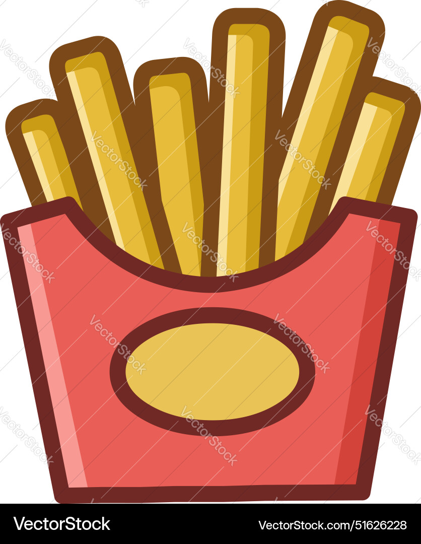 French fries ico Royalty Free Vector Image - VectorStock