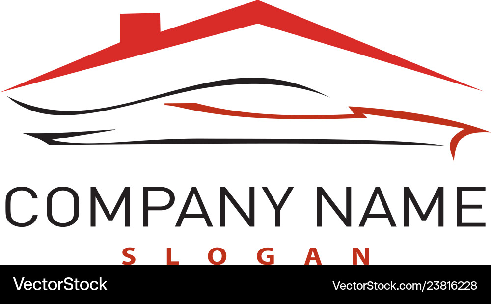 House and car logo Royalty Free Vector Image - VectorStock