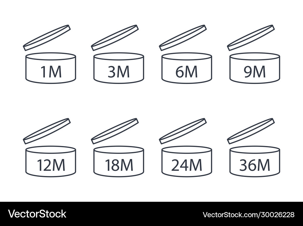 Period After Opening Symbol Set Royalty Free Vector Image