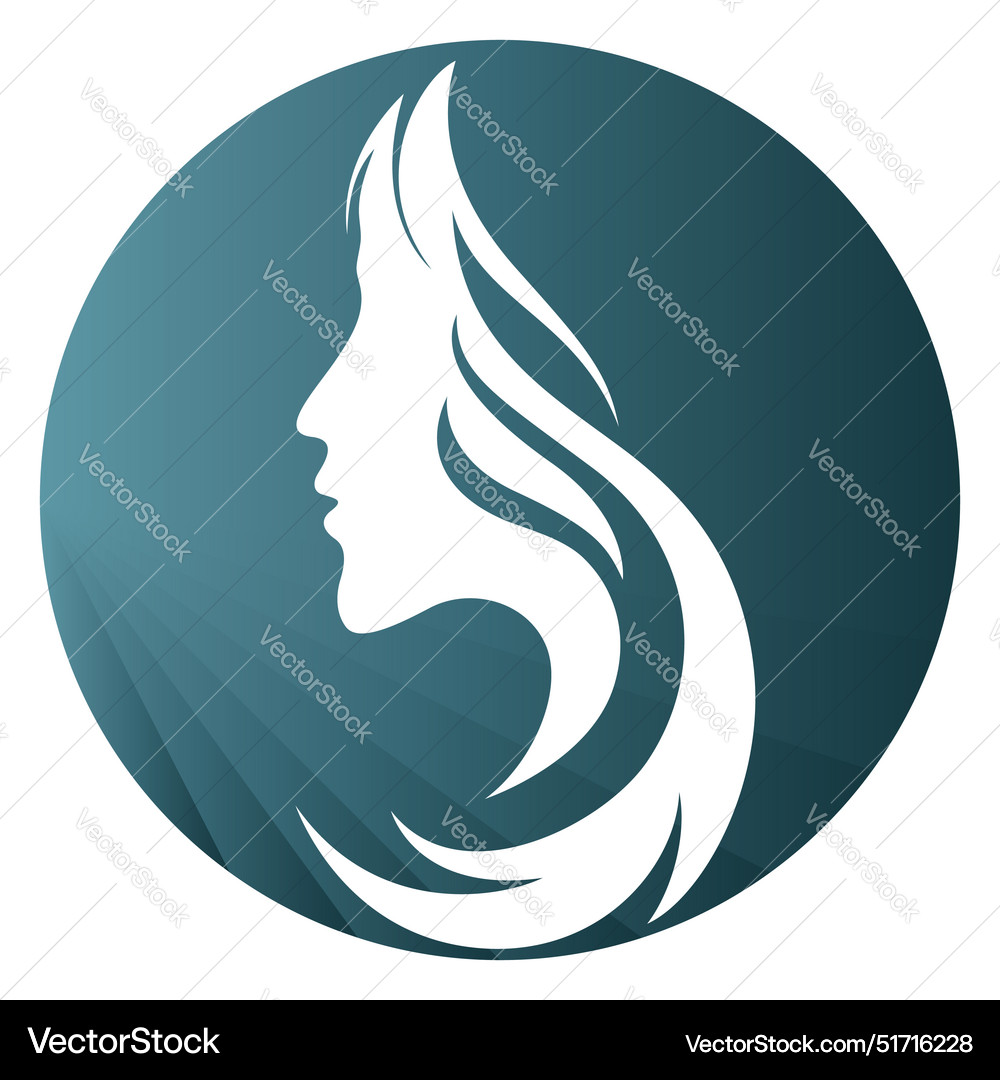 Woman hairstyle logo Royalty Free Vector Image