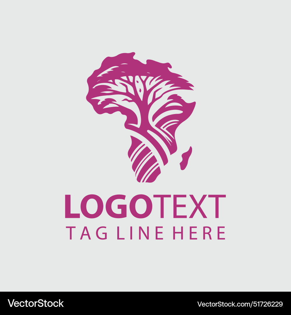 Africa map logo Royalty Free Vector Image - VectorStock