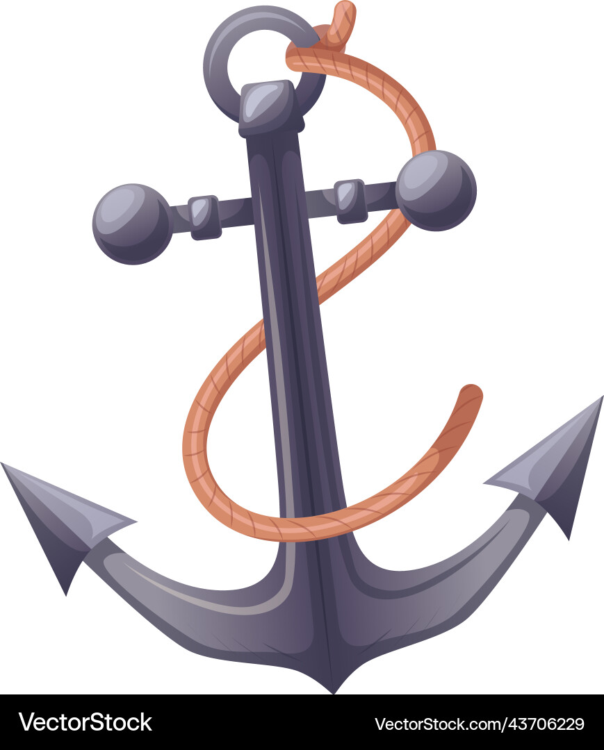 Anchor ship cartoon Royalty Free Vector Image - VectorStock