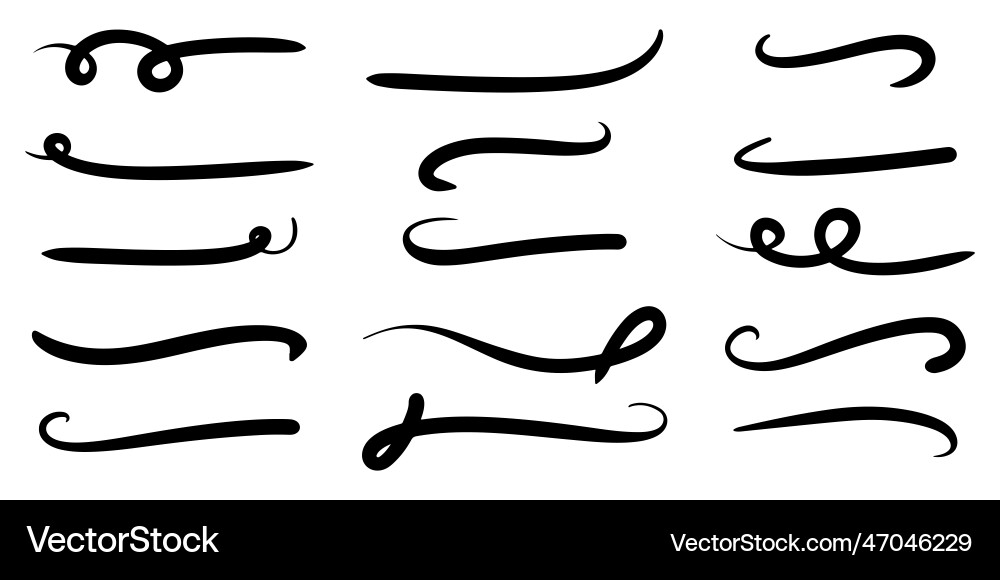Doodle sketch style of underline highlighter Vector Image