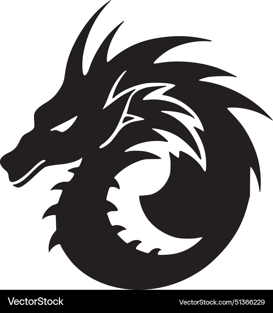 Dragon - minimalist and simple silhouette Vector Image