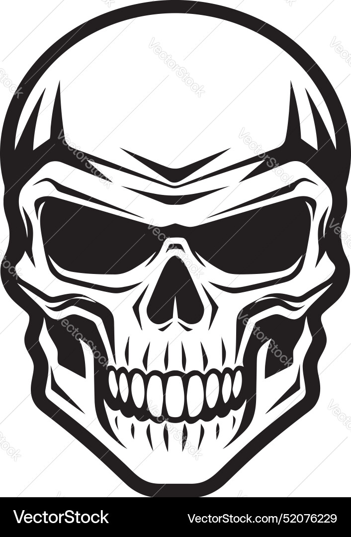 Helmsentinel helmeted skull icon graphic Vector Image