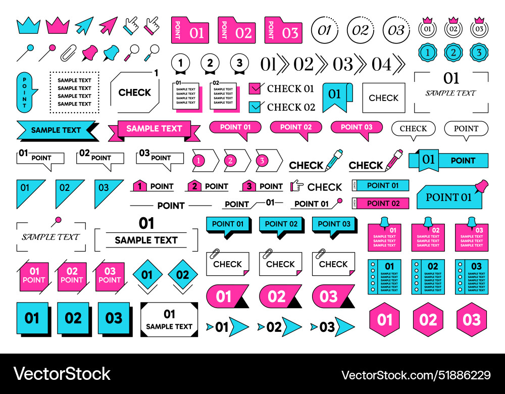 Line frames text title design check point Vector Image