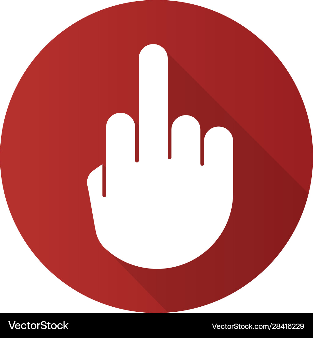 Middle Finger Gesture Icon Royalty Free Vector Image