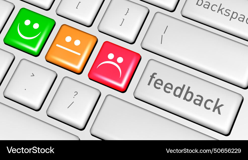 Quality service feedback keys on computer keyboard