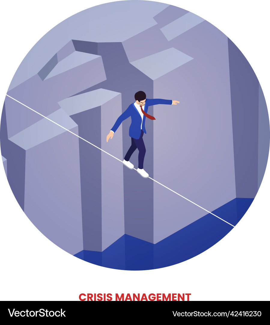 Crisis management concept Royalty Free Vector Image