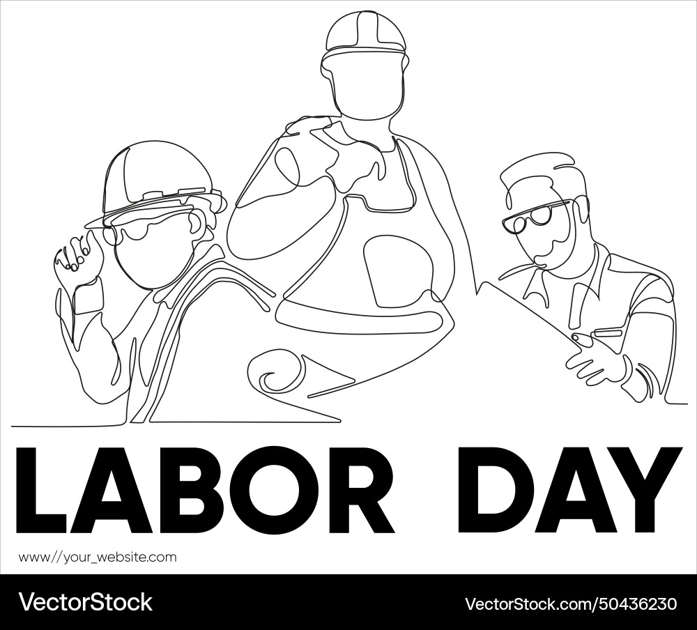 Happy labour day simple web banner set Royalty Free Vector