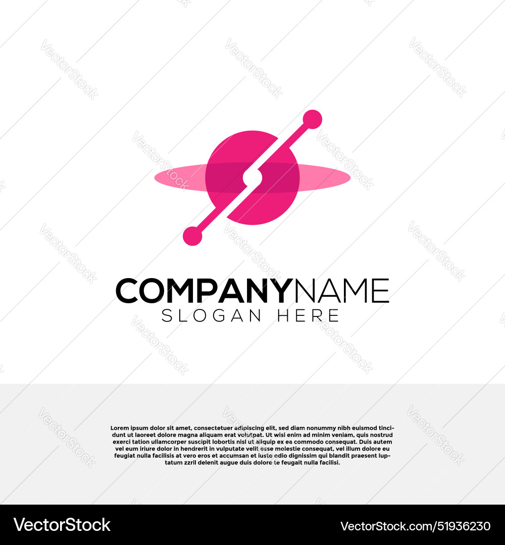 Initial s with circle power creative logo Vector Image