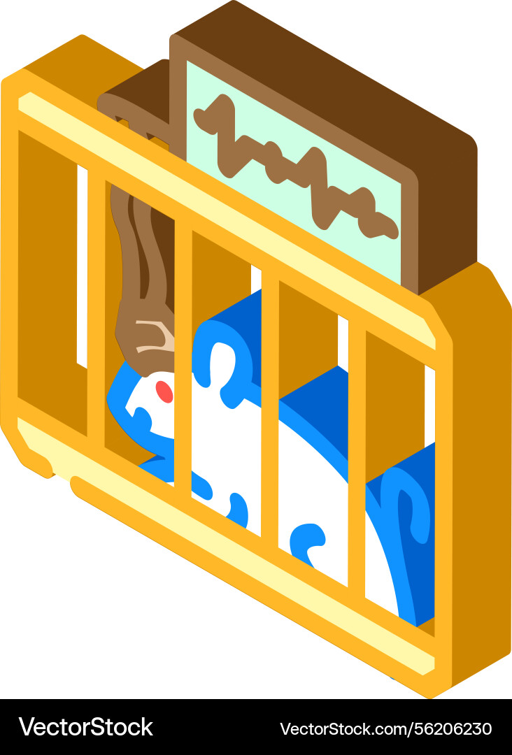 Lab rat genetic engineering isometric icon Vector Image