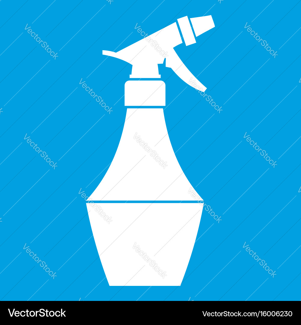 Spray bottle for flower icon white Royalty Free Vector Image