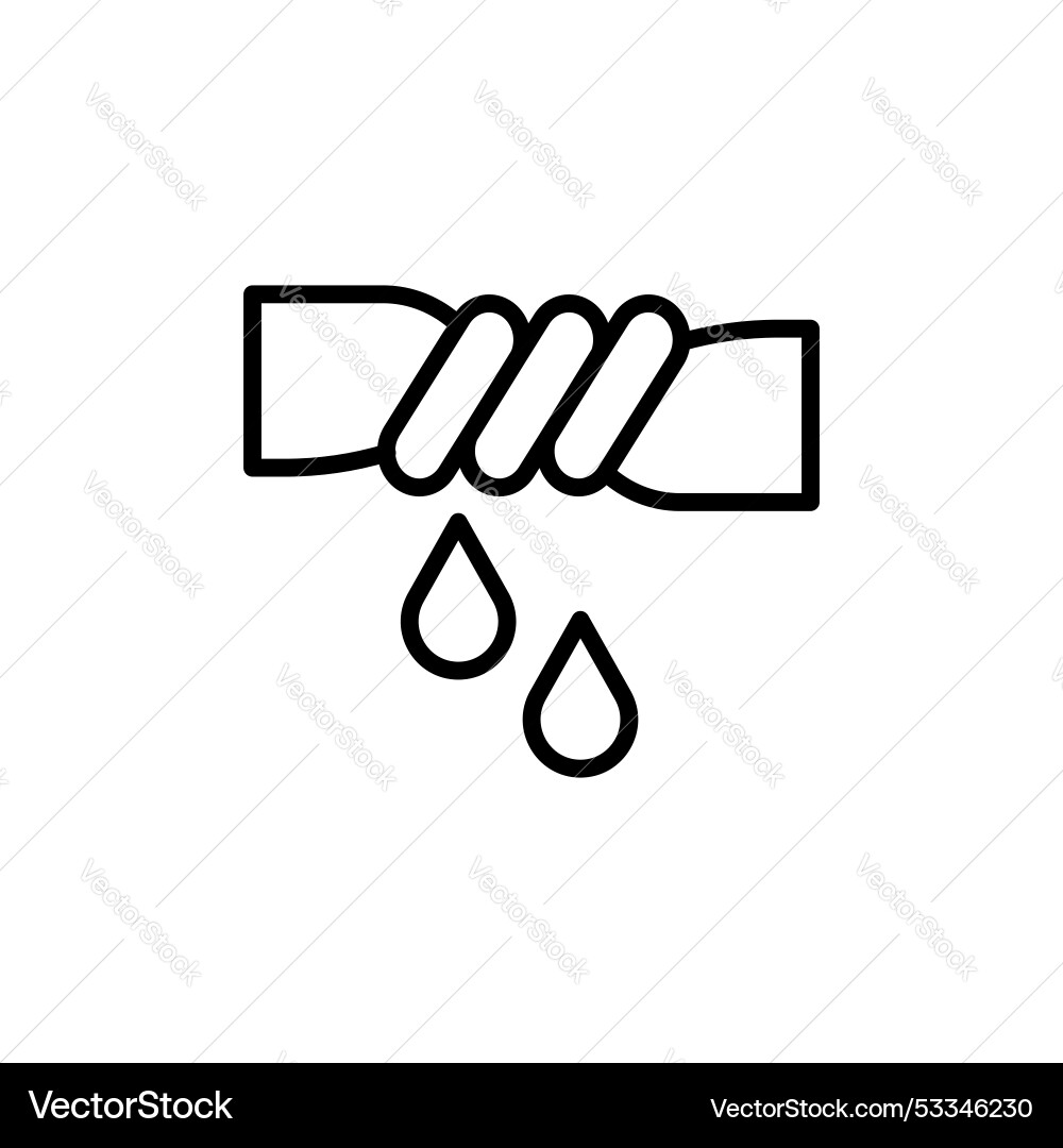 Squeeze line icon isolated on white background Vector Image