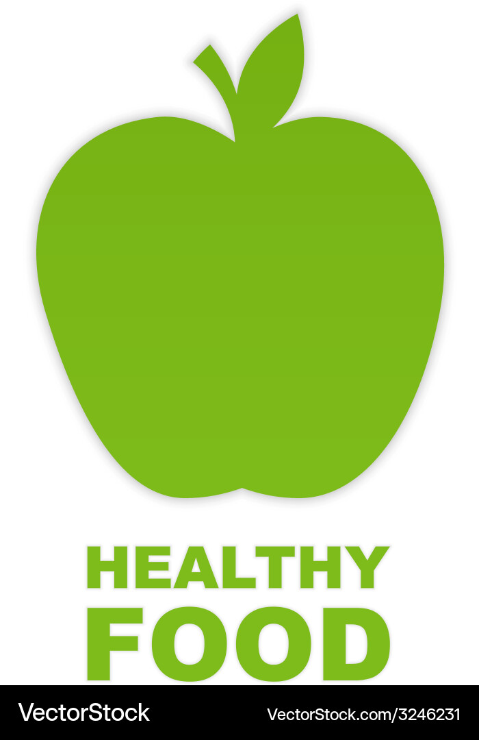 Abstract green paper apple Royalty Free Vector Image