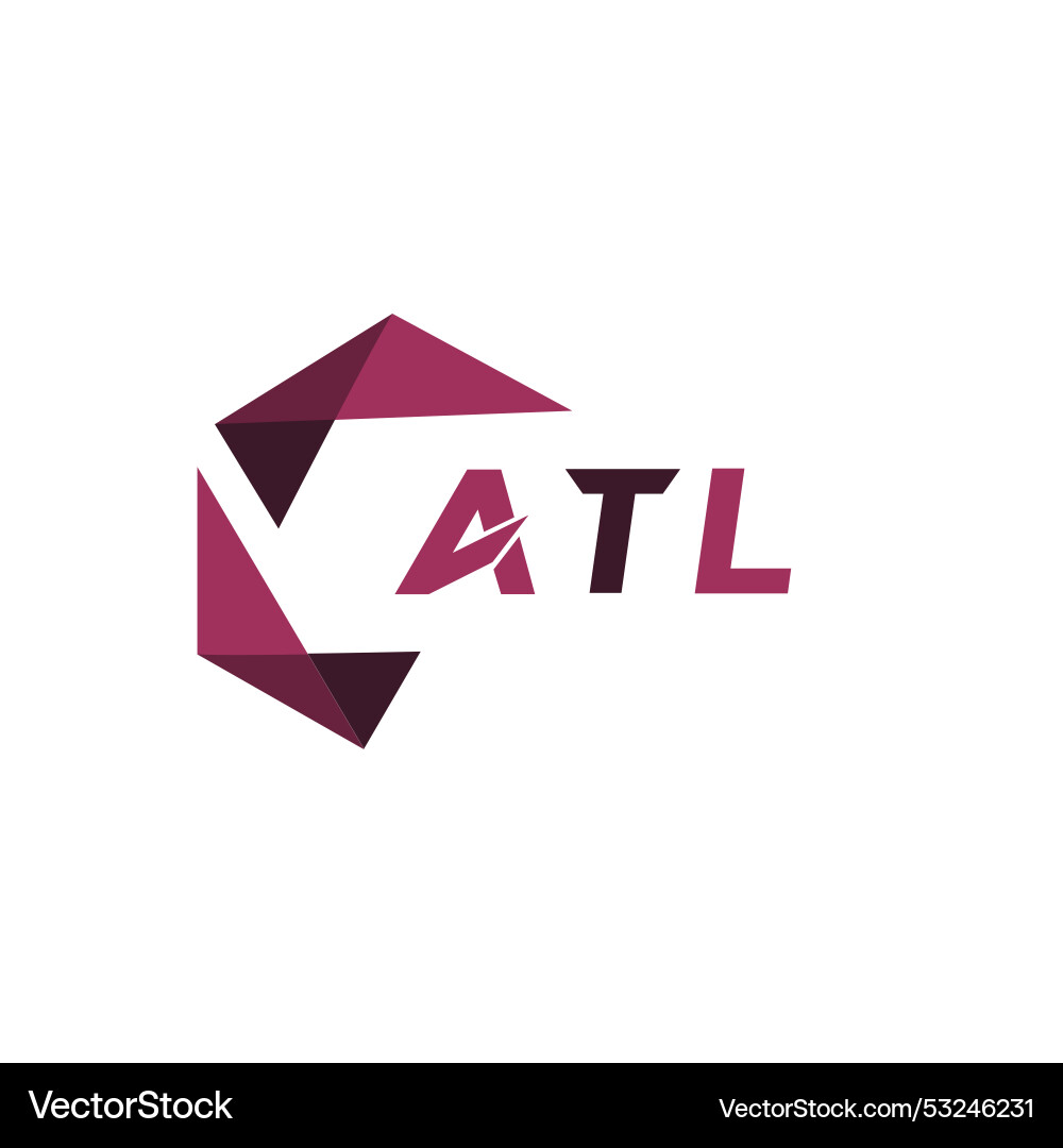 Atl creative minimalist letter logo unique Vector Image