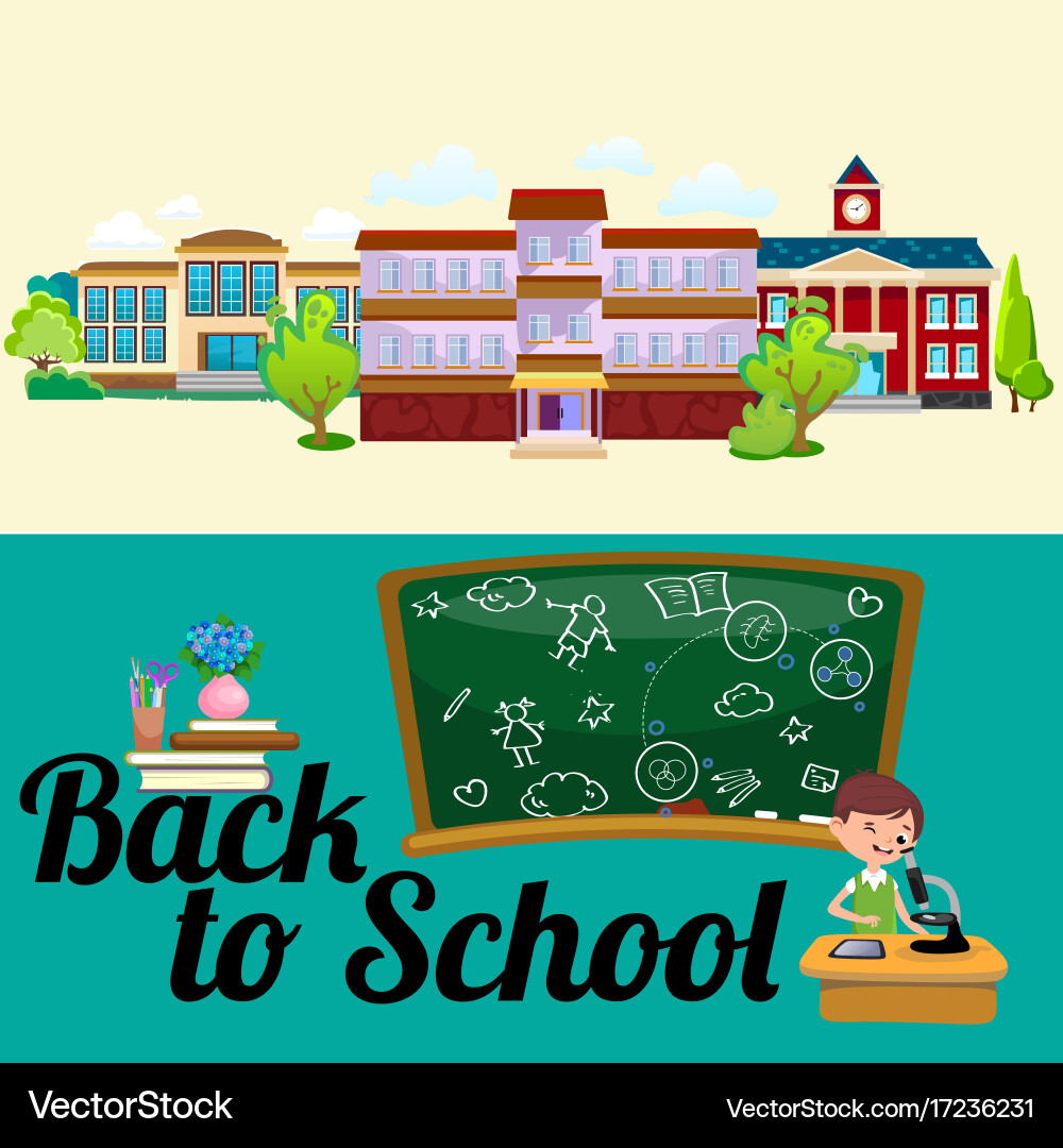 Back to school concept lesson in classroom Vector Image