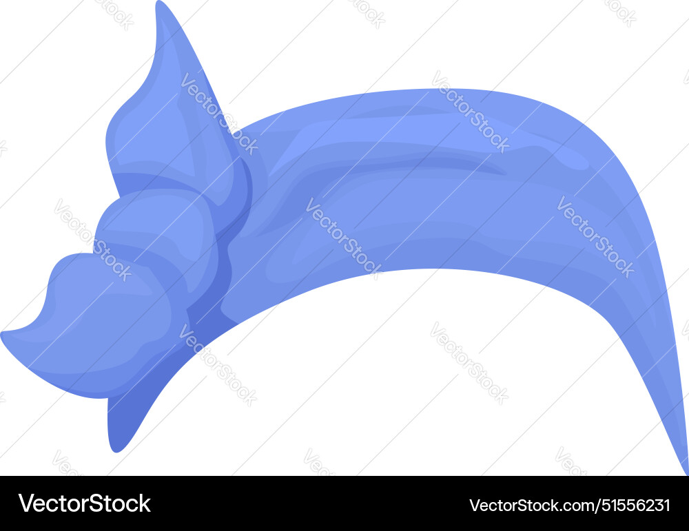 Blue silk scarf flowing in the wind Royalty Free Vector