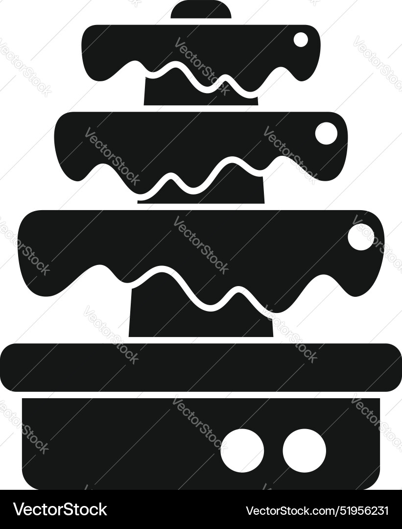 Chocolate fountain dripping with melted chocolate Vector Image